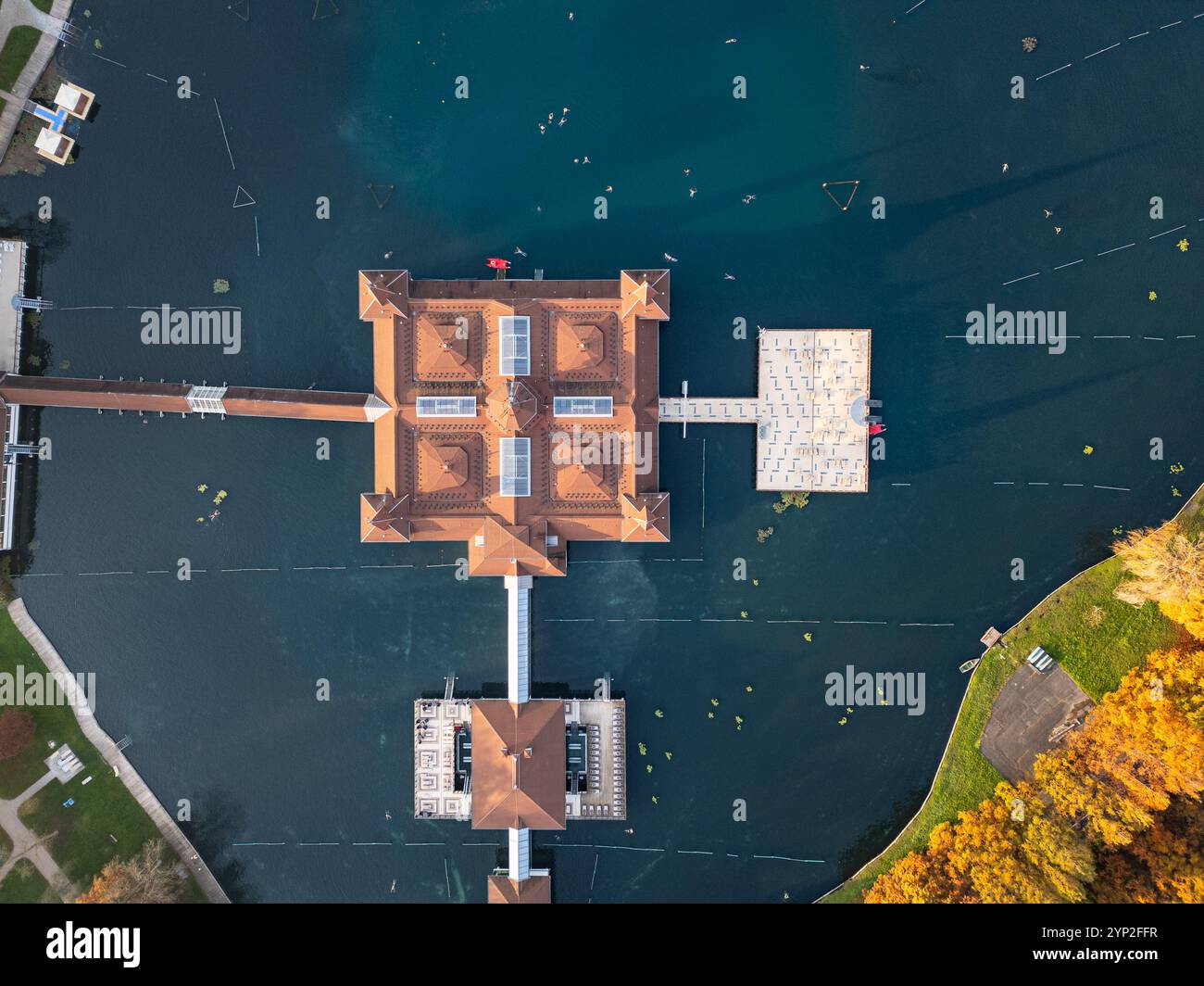 Aerial view of Lake Heviz, thermal Lake in Hungary Stock Photo - Alamy