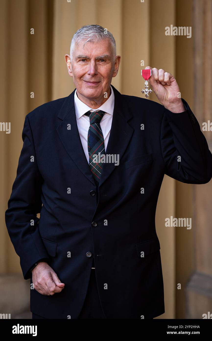 Stuart Cossar after being made an MBE (Member of the Order of the ...