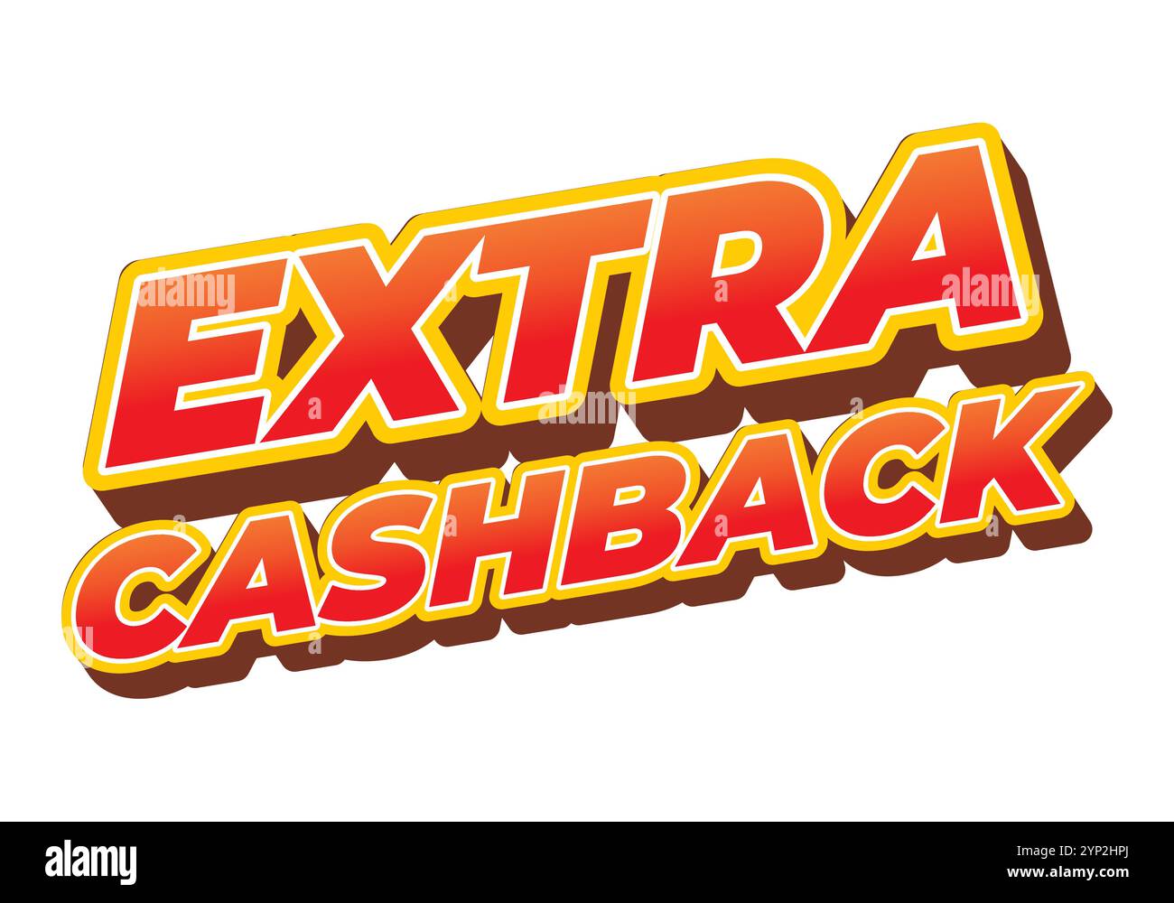 Extra cash back. text effect design with extra bold font for social ...
