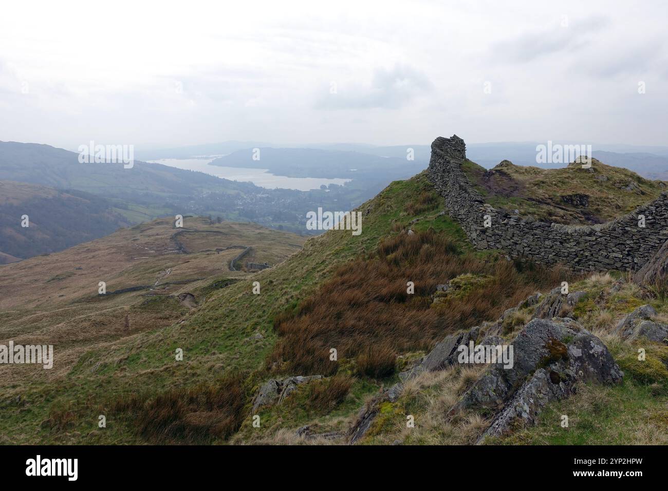 Lake Windermere from Ridge Path to the Wainwrights 'Low Pike'& 'High ...