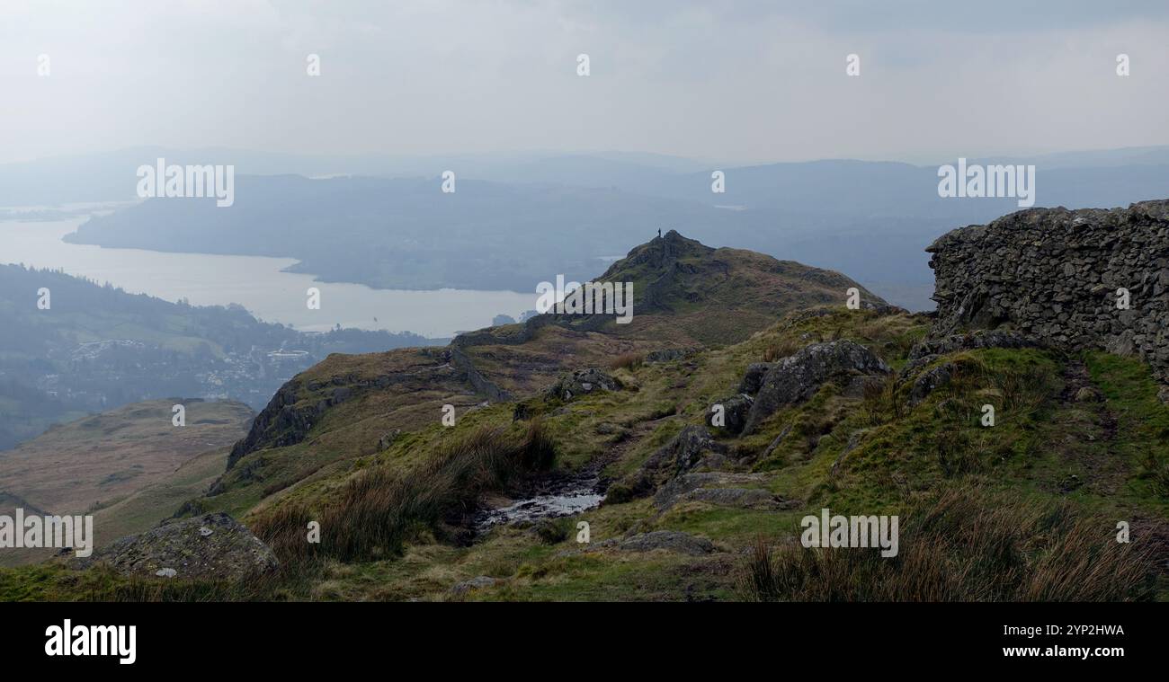 Lake Windermere from Ridge Path to the Wainwrights 'Low Pike'& 'High ...