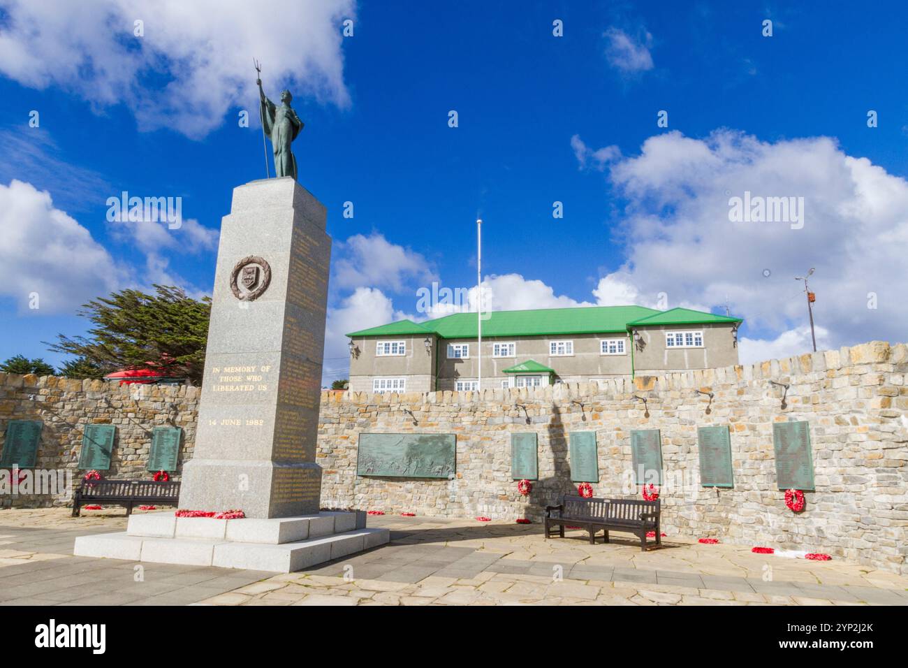 The Falklands Conflict War Memorial in Stanley, the capital and only ...
