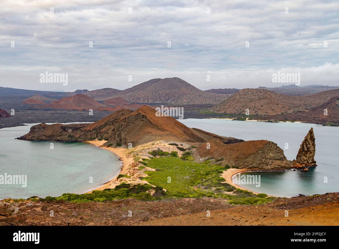A view of the island of Bartolome in the Galapagos Islands, UNESCO ...