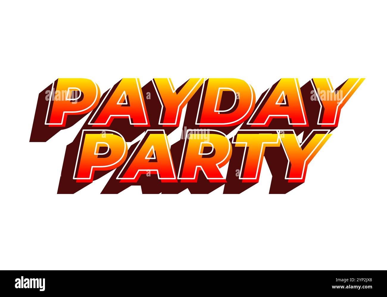 Payday party. Text effect design for social media ads in 3D style Stock ...