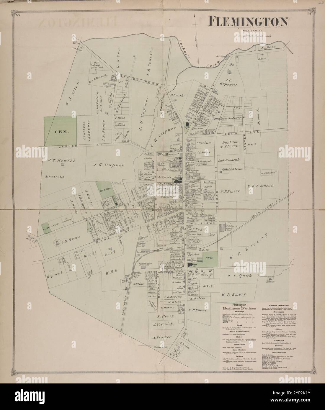 Flemington map hi-res stock photography and images - Alamy