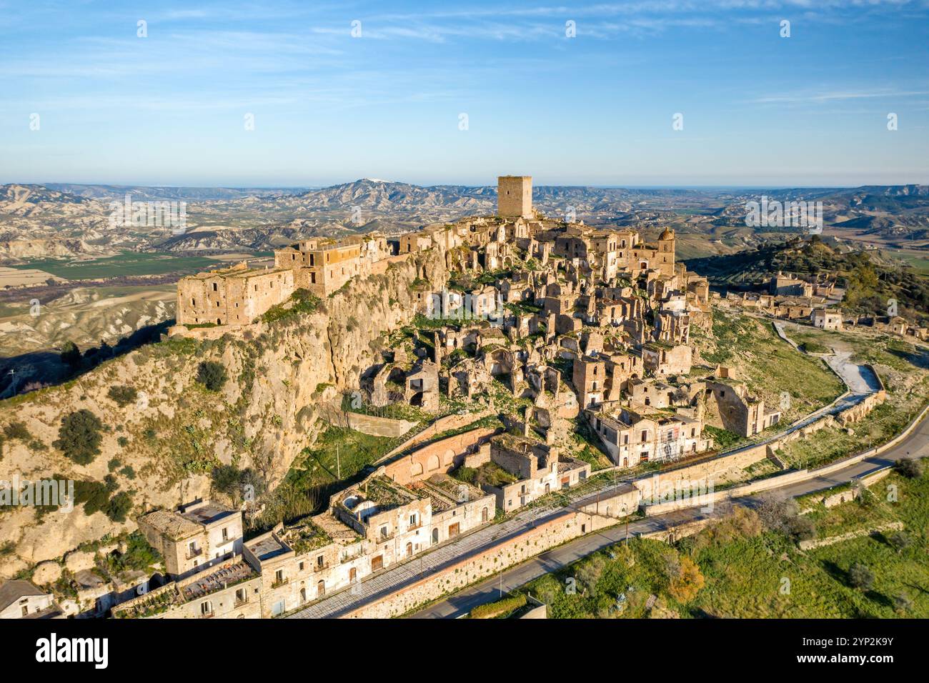 Craco abandoned ghost town italy aerial hi-res stock photography and ...