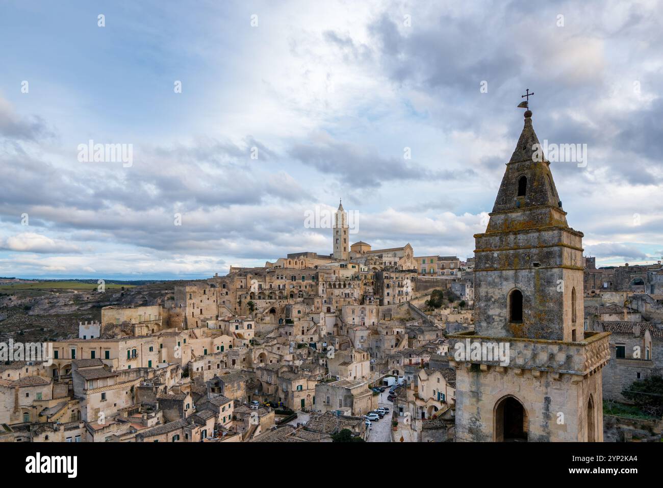 Ancient city view with traditional stone houses, Maria Santissima della ...