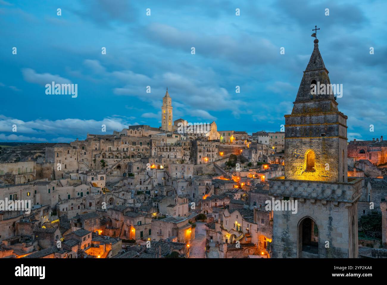 Ancient city view with traditional stone houses, Maria Santissima della ...