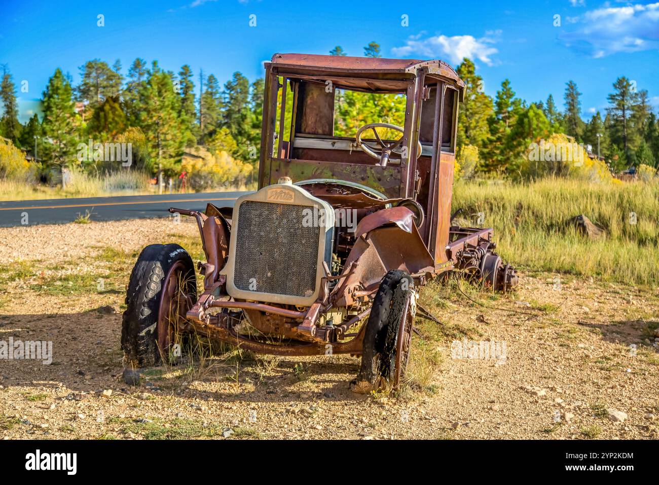 Disused farm truck, built around 1930 by the White Motor Company, Utah ...