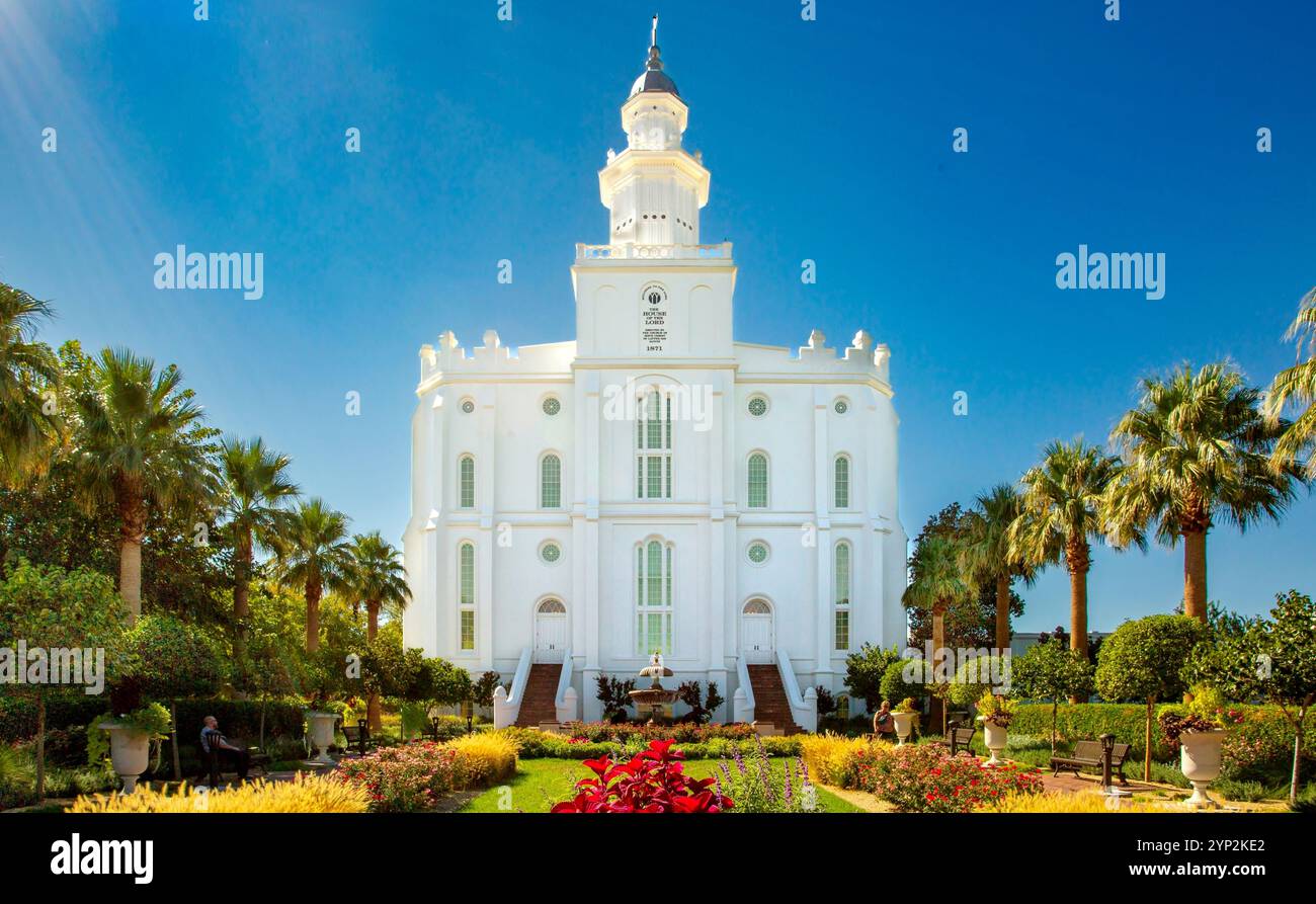 The St. George Utah Temple, a Mormon church, completed 1977, he oldest ...