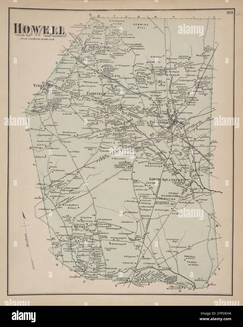 Map of howell hi-res stock photography and images - Alamy