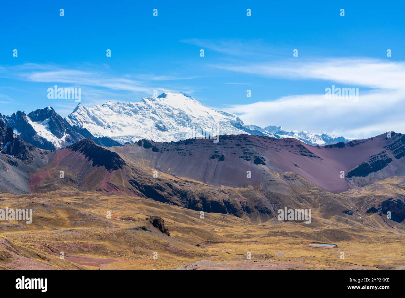 Nevado Ausangate mountain in the Andes, Pitumarca District, Cusco ...