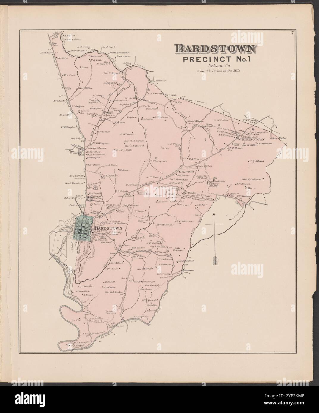 Map of bardstown kentucky hi-res stock photography and images - Alamy