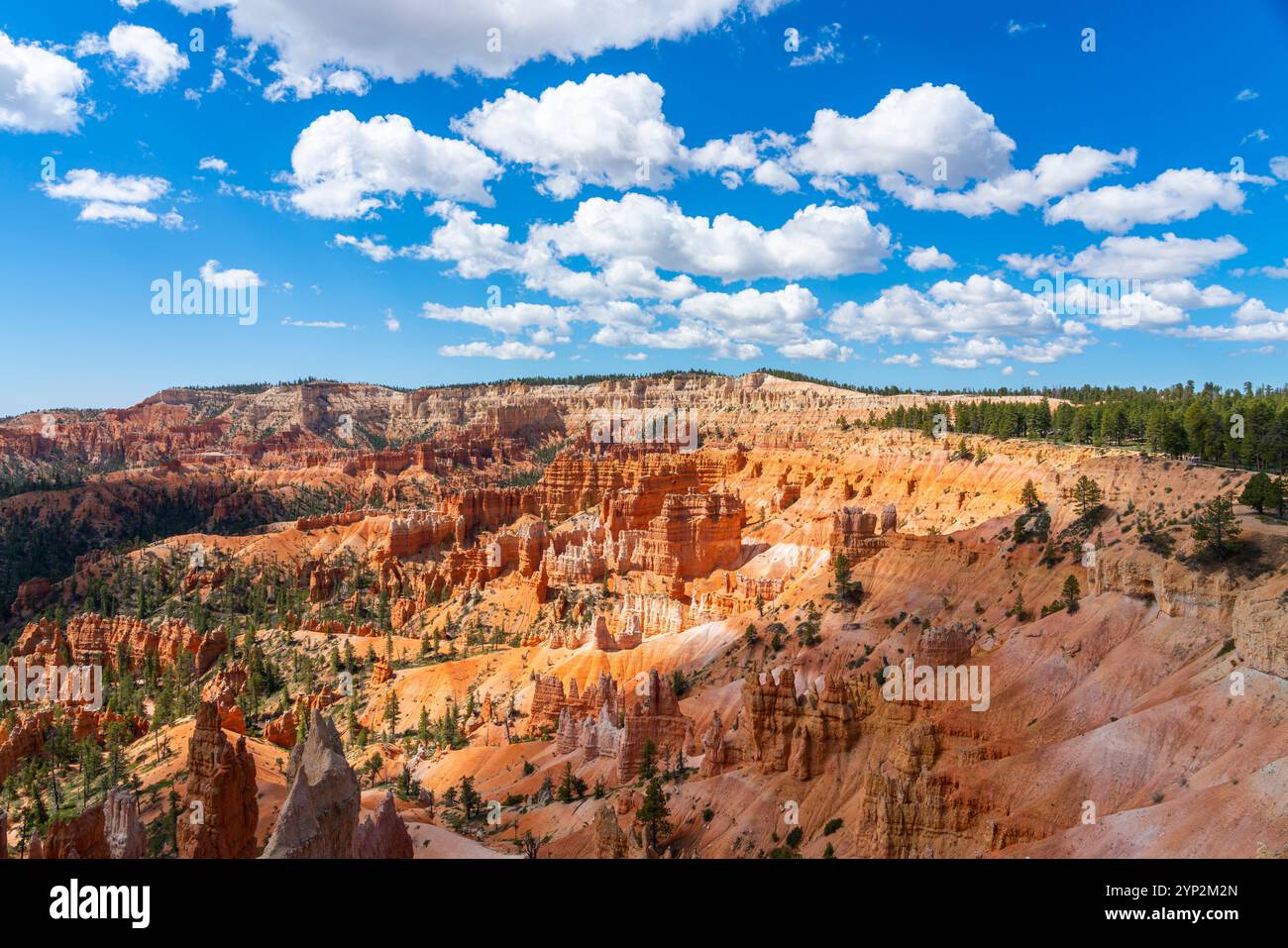 Scenic view of hoodoos and rock formations, Sunrise Point, Bryce Canyon ...