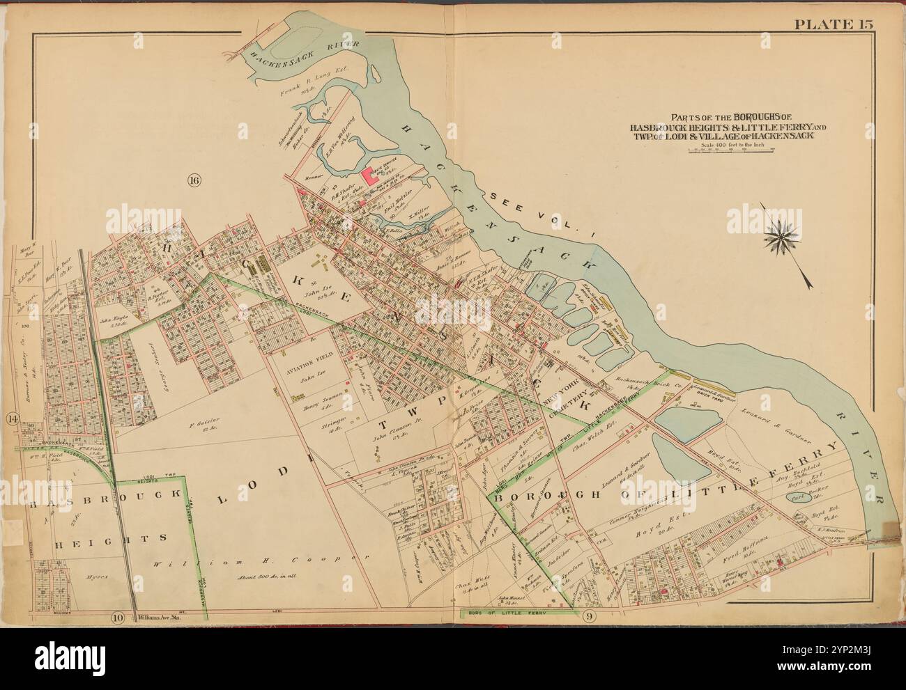 Bergen County, V. 2, Double Page Plate No. 15 [Map bounded by ... Bergen County, V. 2, Double Page Plate No. 15 [Map bounded by ...