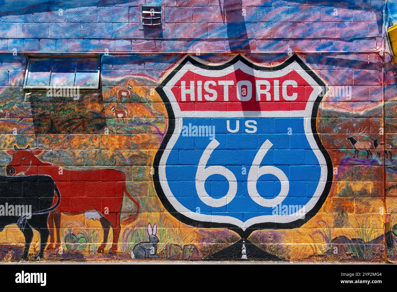 Wall murals on route 66 hi-res stock photography and images - Alamy