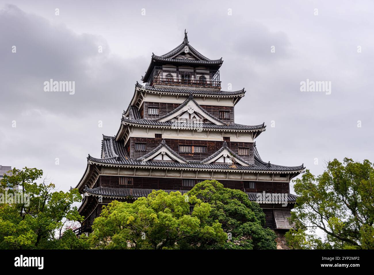 Traditional Japanese Samurai Castle of Hiroshima, Honshu, Japan, Asia ...