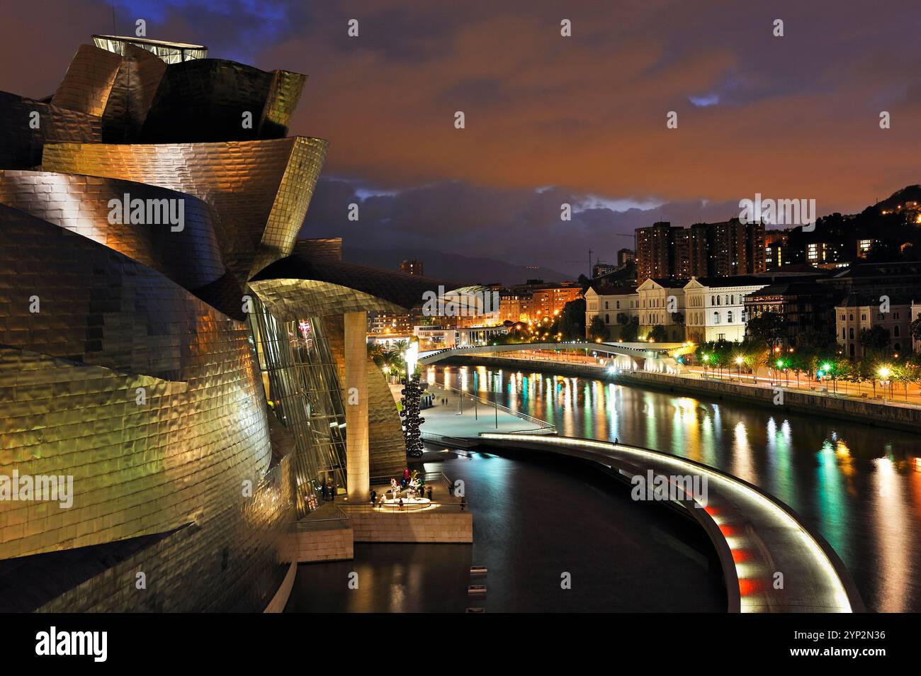 Guggenheim Museum designed by architect Frank Gehry, Bilbao, province ...