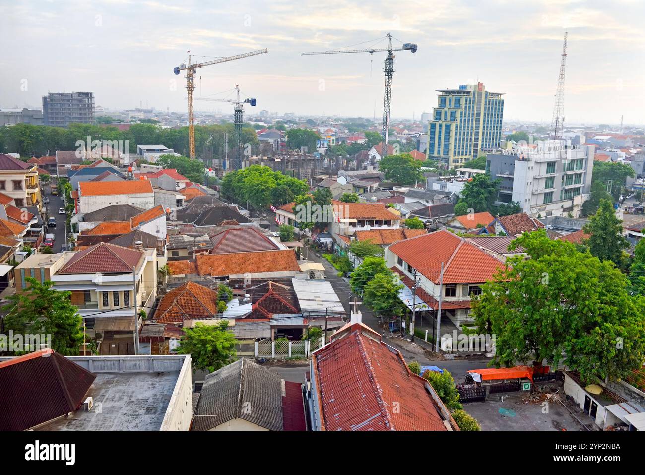Overview of Semarang from the Hotel Santika Premiere, Semarang, Java ...