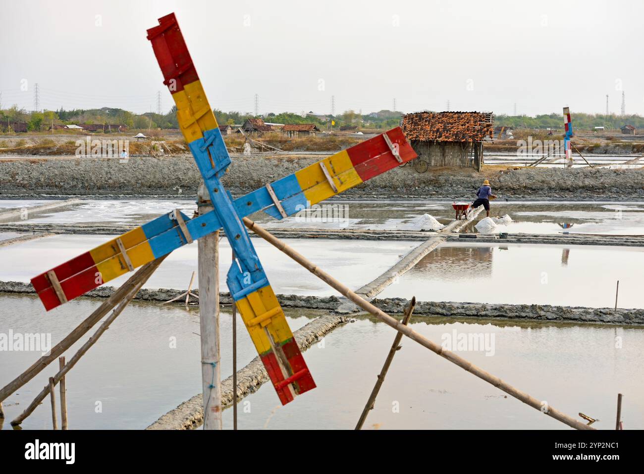 Salt fields at Karangjahe, near Lasem, Java island, Indonesia ...