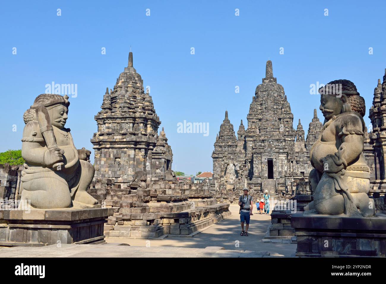 Stone gate guardian (dvarapala) of Sewu Temple Compound, 8th century ...