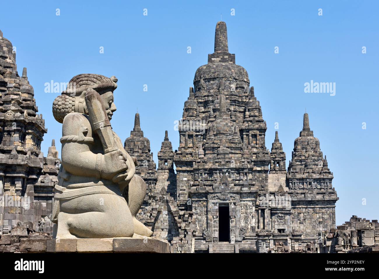 Stone gate guardian (dvarapala) of Sewu Temple Compound, 8th century ...