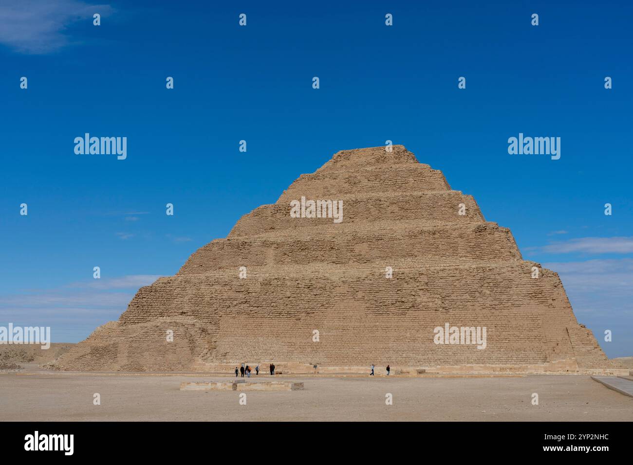 Stepped Pyramid of Djoser, the first pyramid, complex of Saqqara, UNESCO World Heritage Site ...