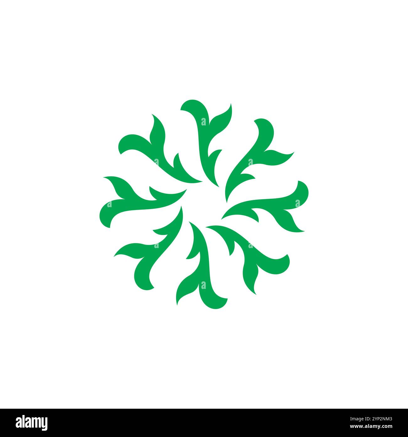 Leaves Circle Logo Design. Organic Leaf Icon Stock Vector Image & Art ...
