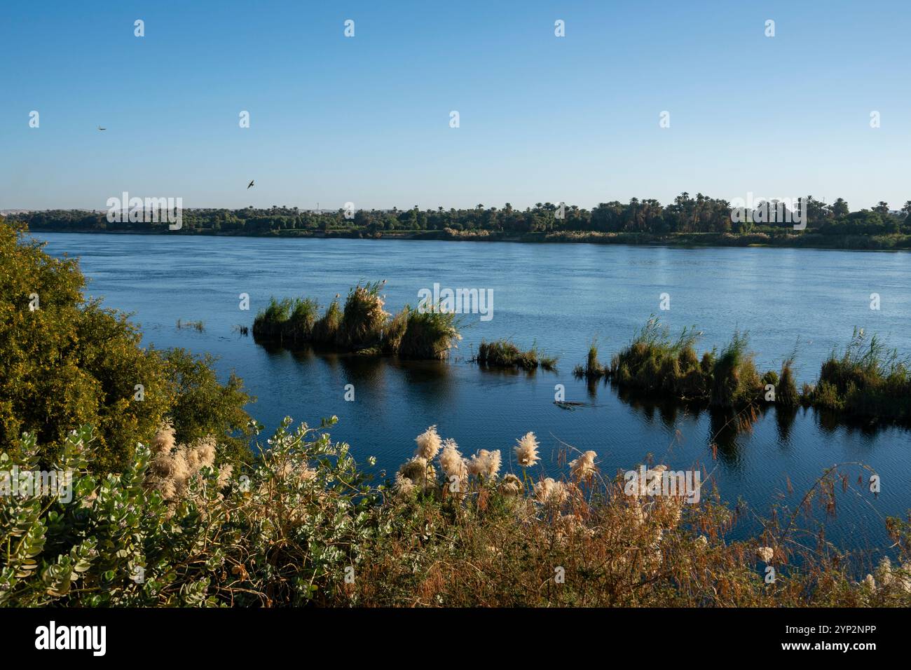 Nile river near Gebel Al-Silsila, Egypt, North Africa, Africa Stock ...