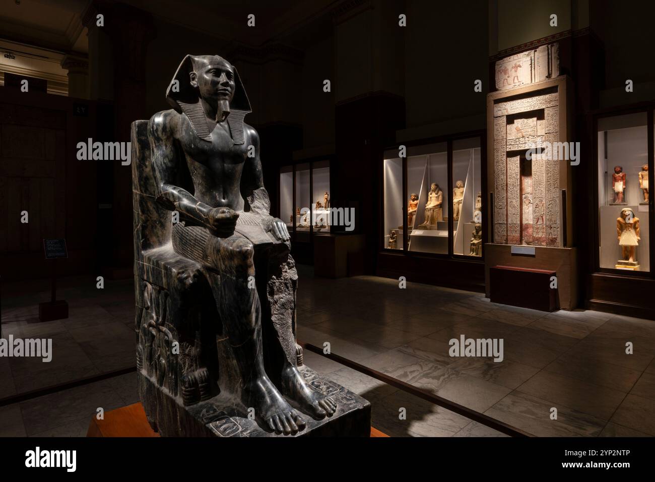 Statue of King Khafre, Egyptian Museum, Cairo, Egypt, North Africa ...