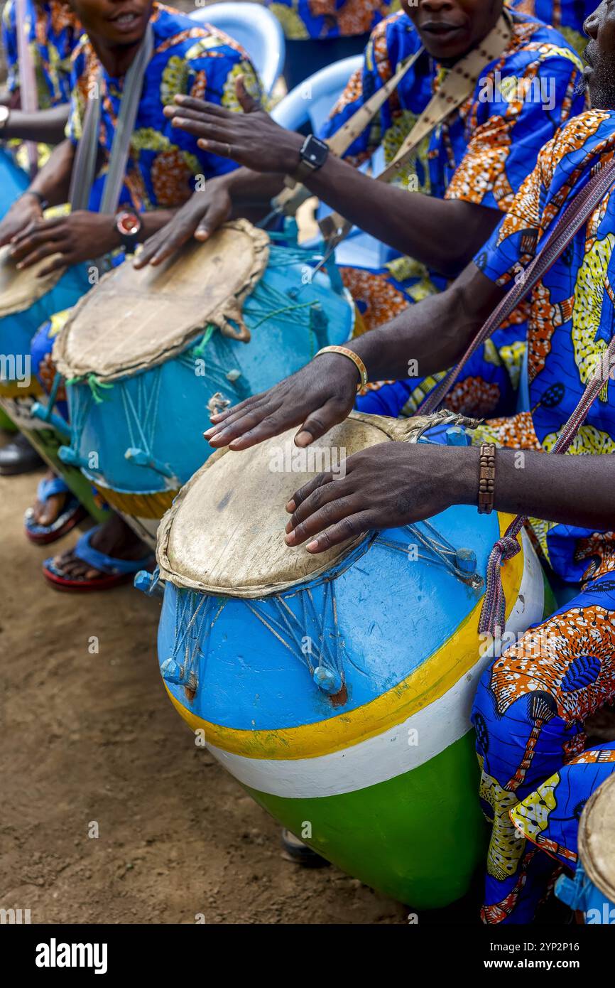 Drum band in Kpalime, Togo, West Africa, Africa Stock Photo - Alamy