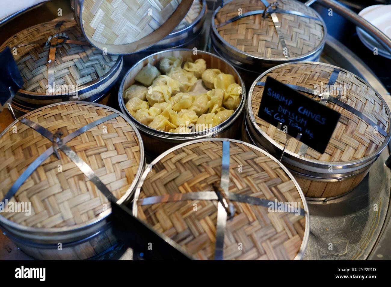 Various Dim Sum in bamboo steamed bowl, Ho Chi Minh City, Vietnam ...