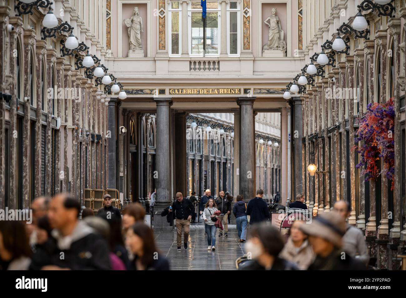 Royal Gallery of Saint Hubert, Brussels, Belgium, Europe Stock Photo ...