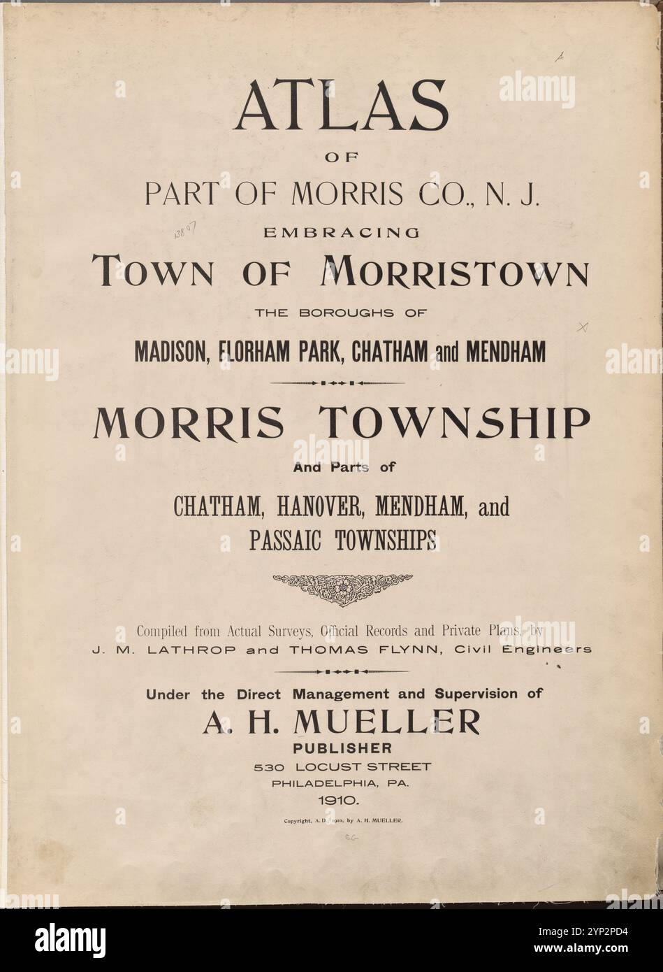 Map of morristown hi-res stock photography and images - Alamy