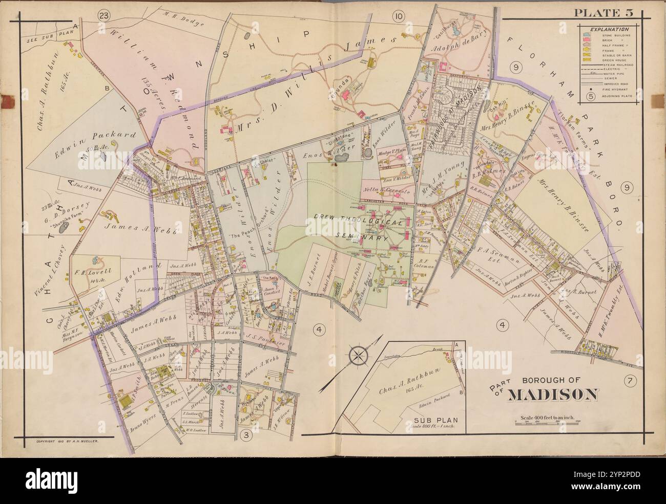 Morris County, Double Page Plate No. 5 [Map bounded by Danforth Ave ...