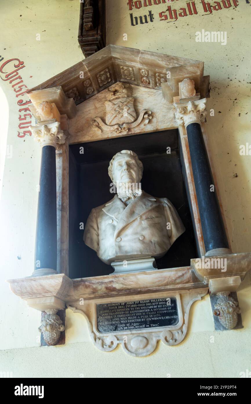 John Tollemache 1803-1890 family memorial monument in church of Saint ...