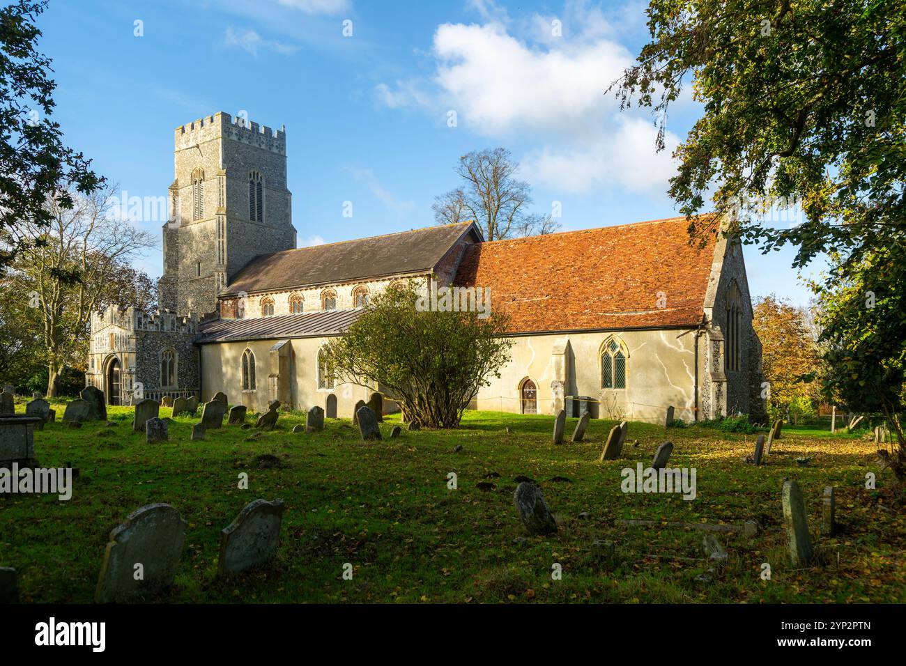 Village parish church of Saint Mary, Framsden, Suffolk, England, UK ...