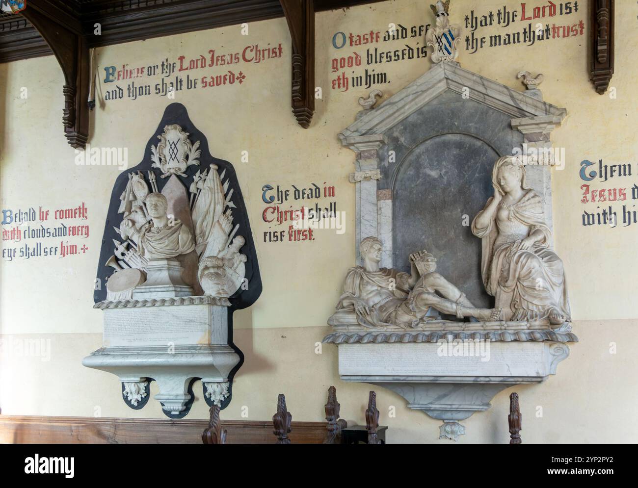 Tollemache family memorial monument in church of Saint Mary, Helmingham ...