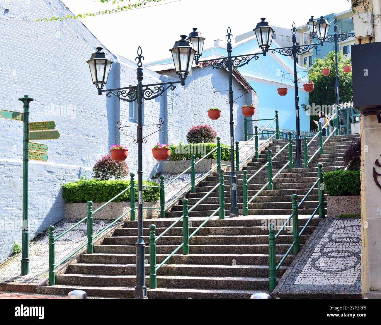 Classic staircase, Taipa, Macau Stock Photo - Alamy