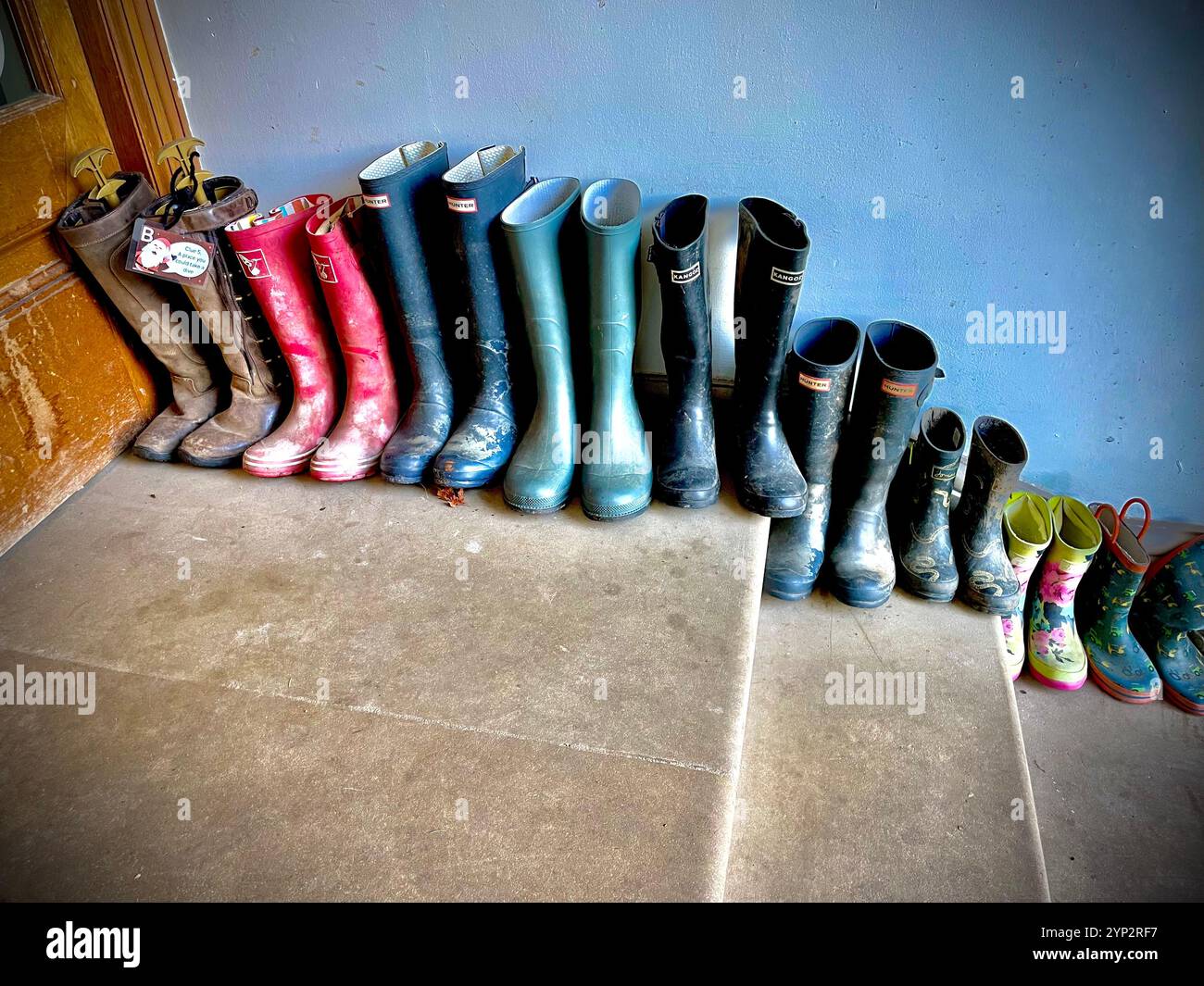 Boots lined up at Ickworth House Hotel Nov 2024 Wellington Boots lined ...
