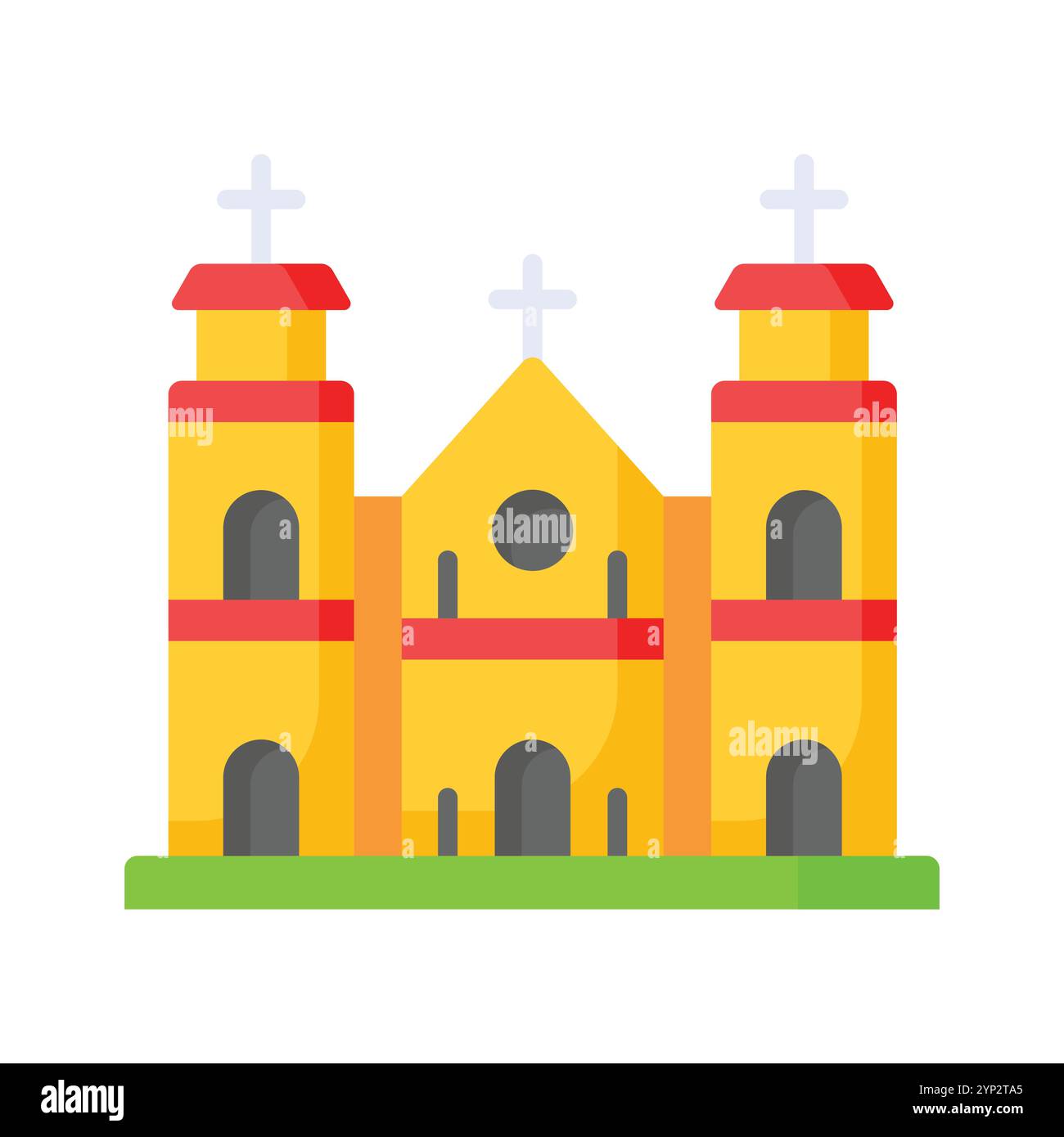 A cathedral building vector design in modern style, easy to use and ...