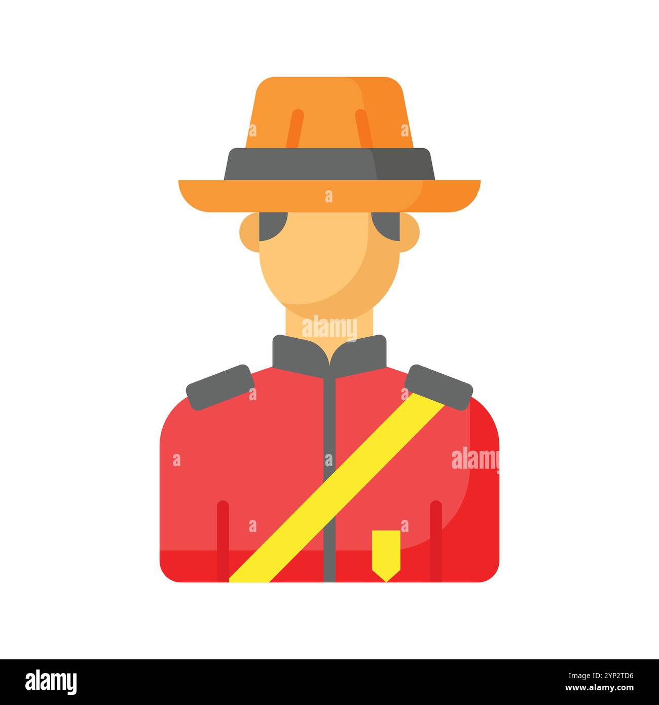 Canadian mounted police officer vector design in trendy style, ready to ...