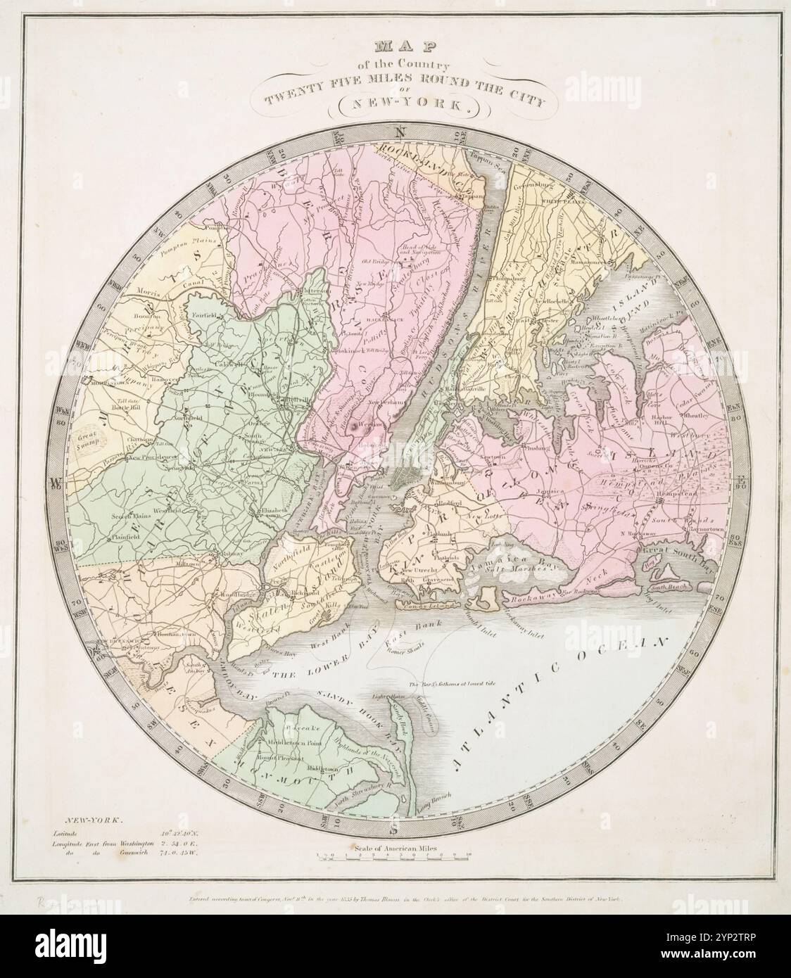 1835 new york map hi-res stock photography and images - Alamy