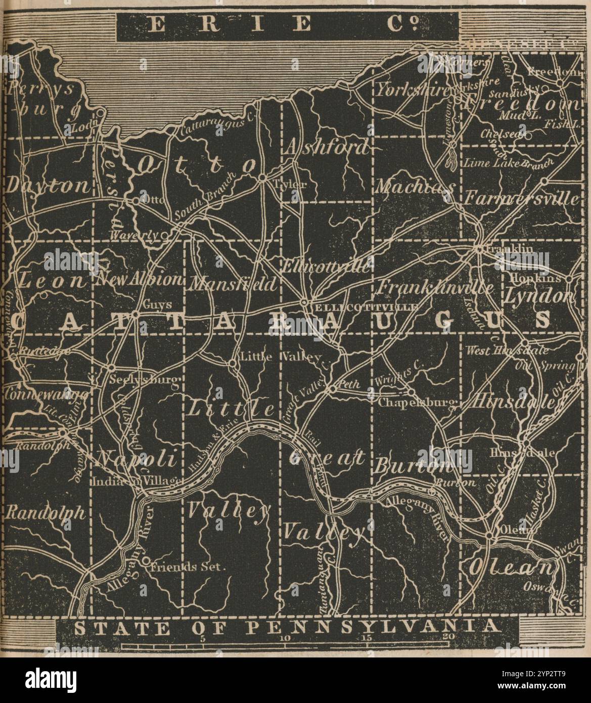 Map of cattaraugus hi-res stock photography and images - Alamy