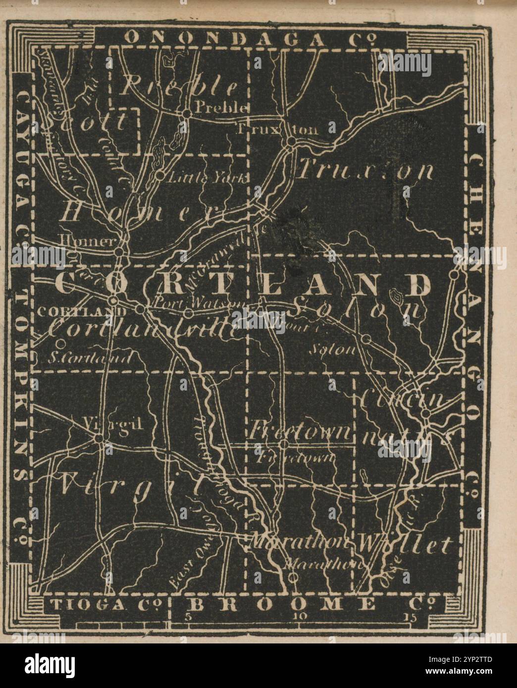 Cortland county map hi-res stock photography and images - Alamy