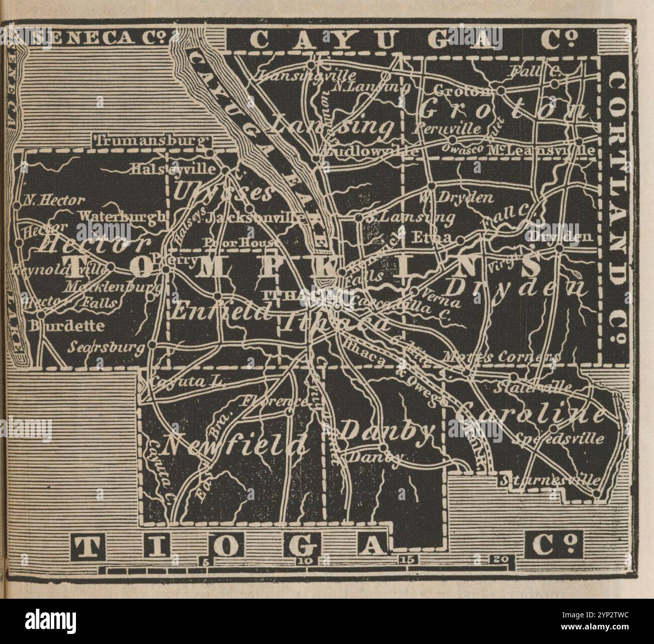 Tompkins county map hi-res stock photography and images - Alamy