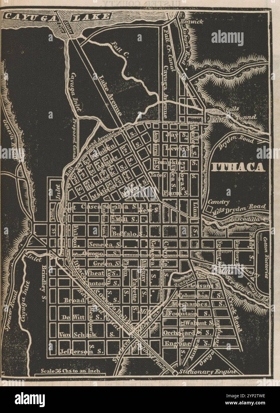 Map of ithaca hi-res stock photography and images - Alamy