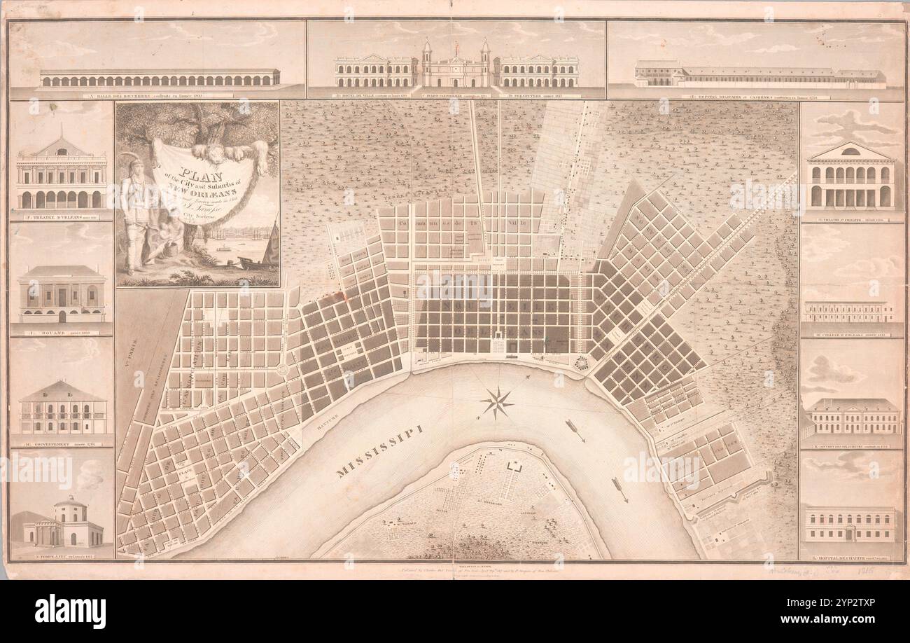 Plan of the city and suburbs of New Orleans : from an actual survey ...
