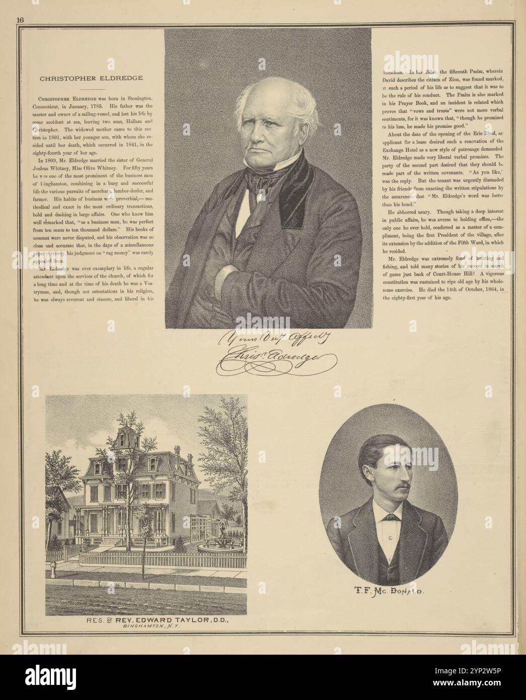 Christopher Eldredge; Residence of Edward Taylor, D.D., Binghamton, N.Y ...