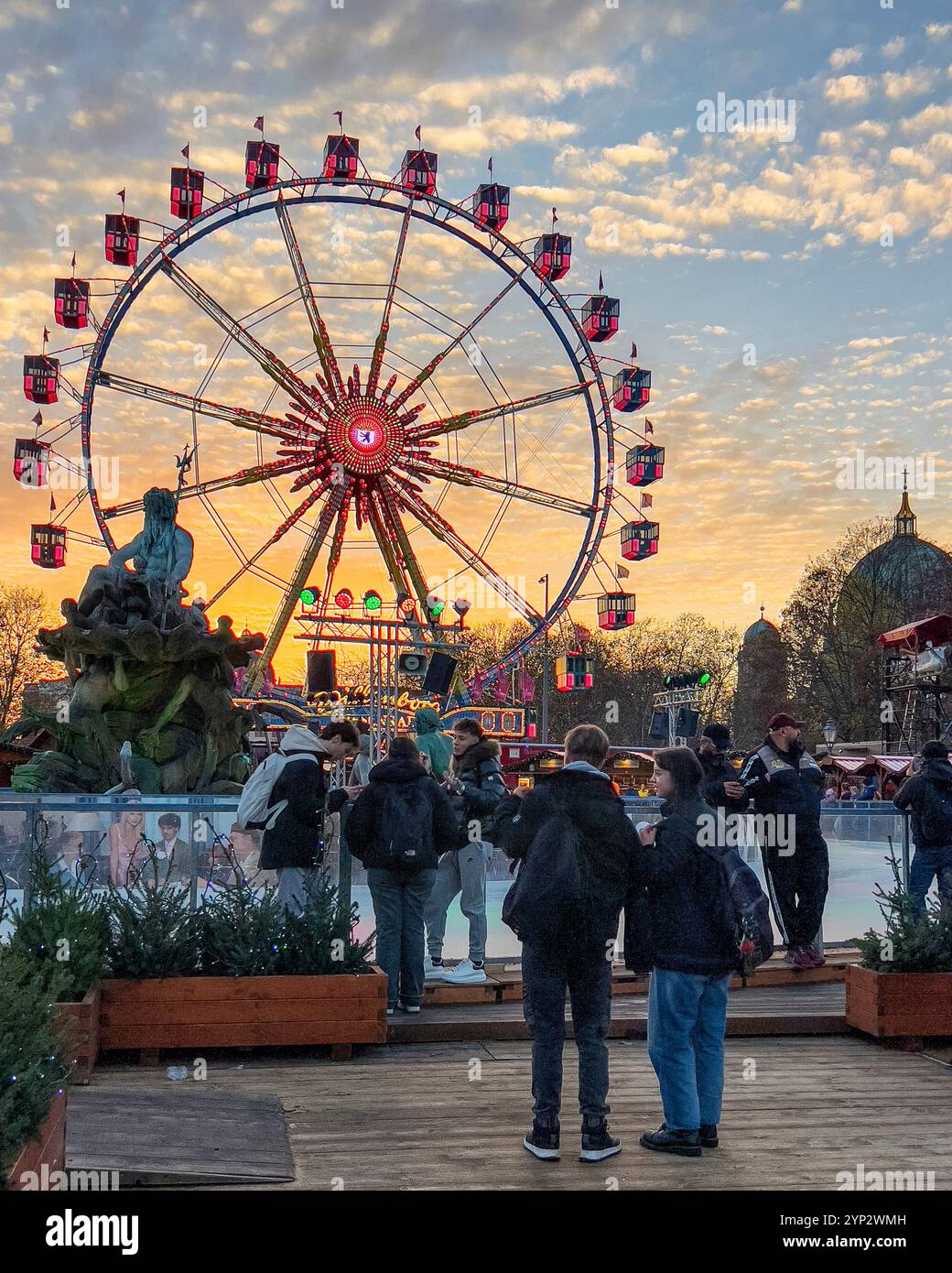 Christmas market at Red City Hall, Mitte, Berlin Germany. Rotes Rathaus ...